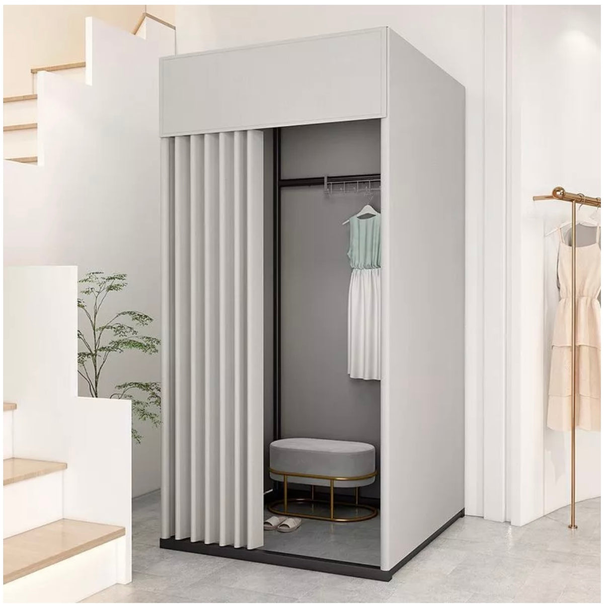 Clothing Store Fitting Room Privacy Protect Portable Dressing Room wit ...