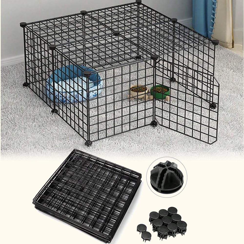 Small Animal Playpen, 12 Panels Guinea Pig Cages, Pet Playpen, Rabbit ...