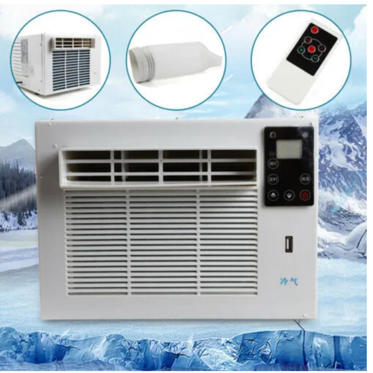 1000w Window Air Conditioner Wall Box Refrigerated Cooler Cooling Summ ...
