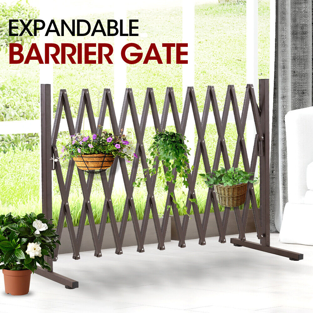Garden Security Fence Gate Gate Metal Indoor Outdoor Expandable Barrie ...