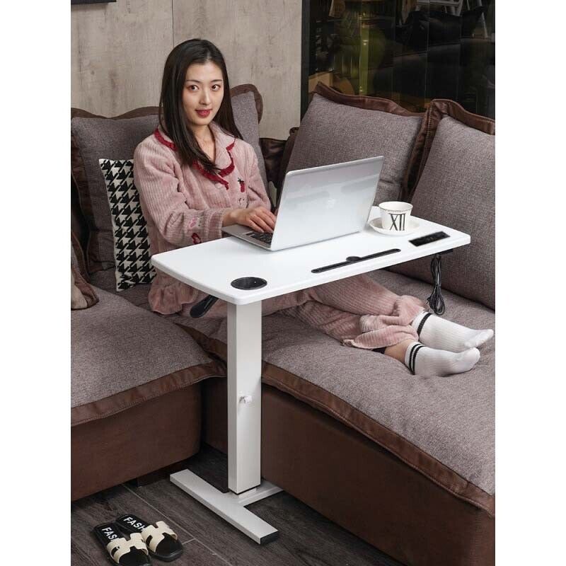 Gas-Lift Overbed Bedside Table Laptop Computer Standing Desk w/ Steel ...