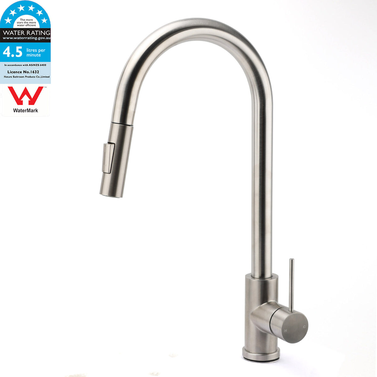 2 Way Spray Kitchen Mixer Tap Pull Out Sink Laundry Swivel Faucet Brus ...