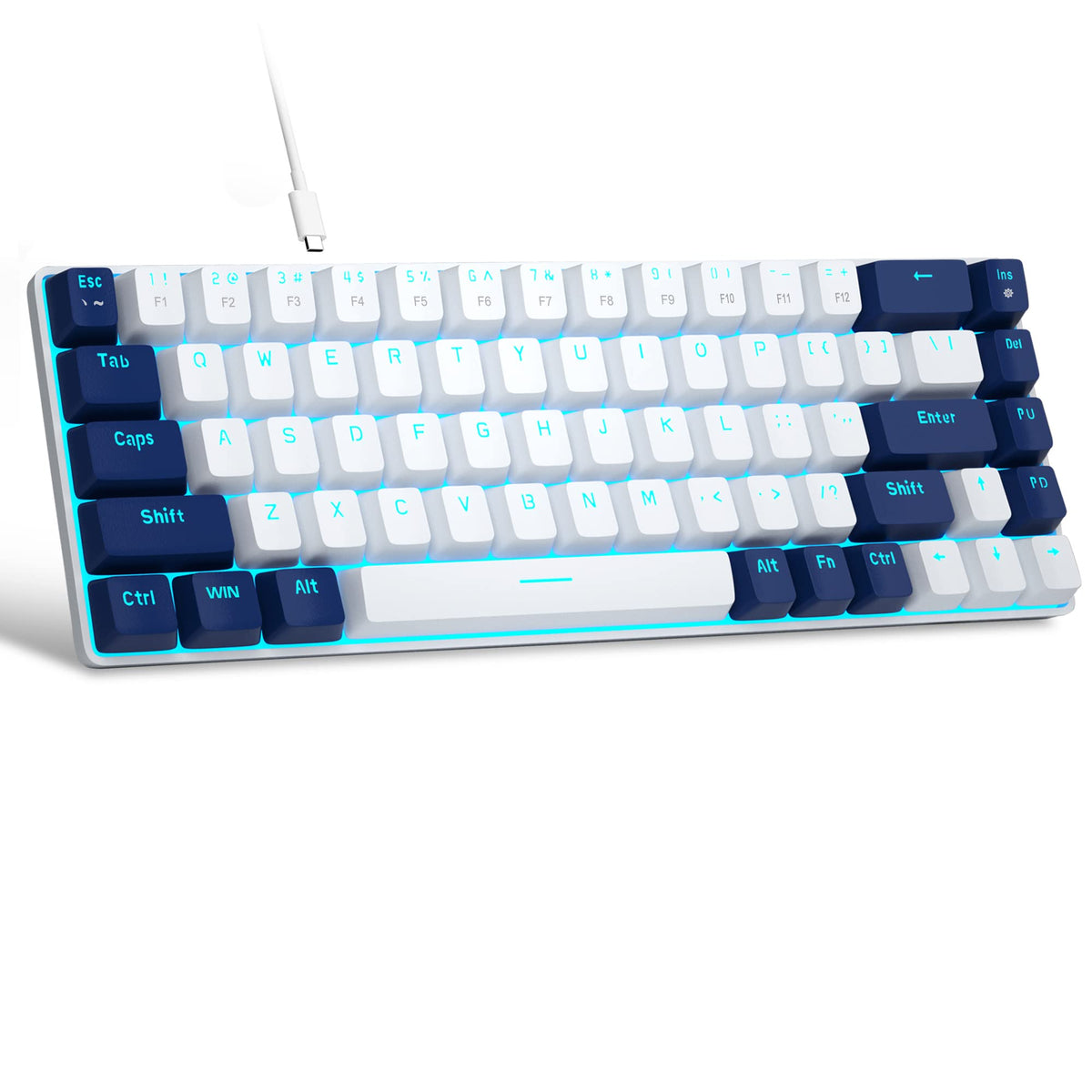 Portable 60% Mechanical Gaming Keyboard, MageGee MK-Box LED Backlit Co ...