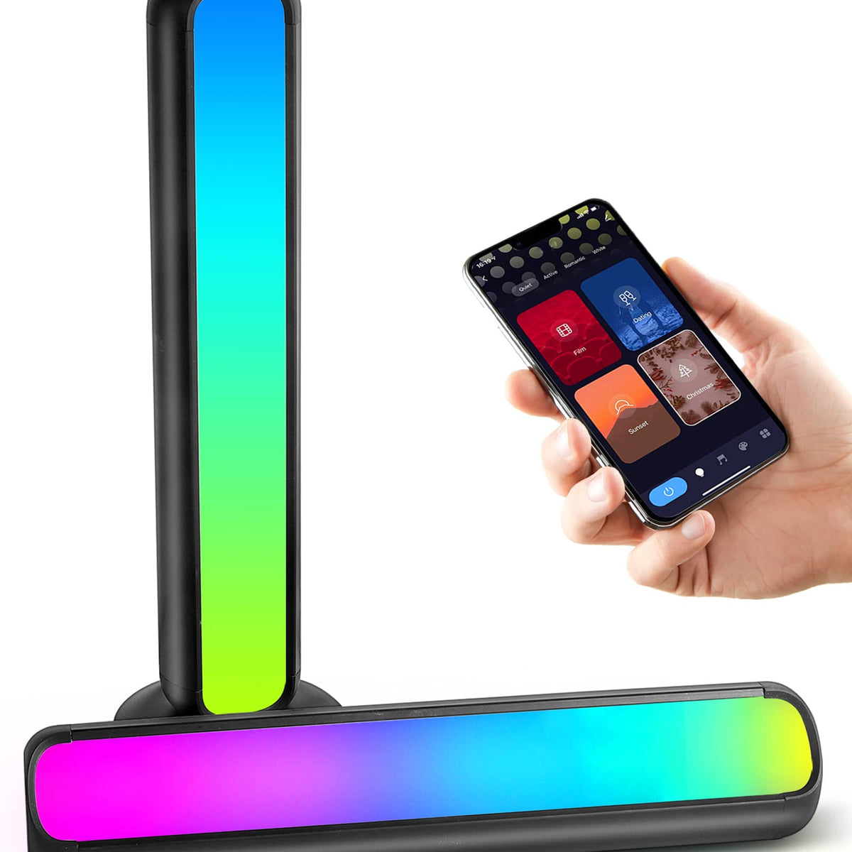 LED Smart Light Bars - WiFi RGB Color Changing Ambient Lighting TV Bac ...