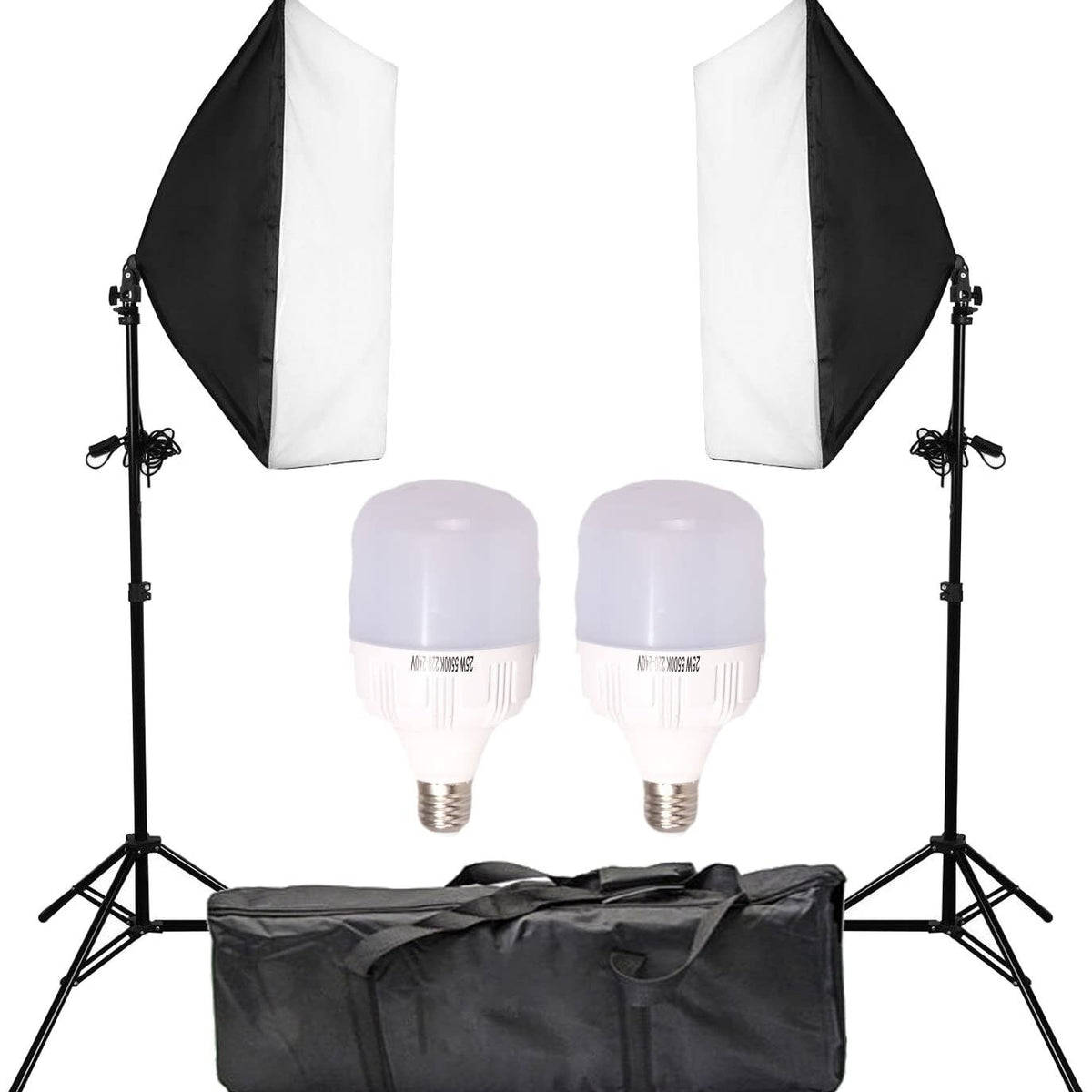 2x25W LED Continuous Lighting Kit 20"x28"/50x70cm Softbox Soft Box Pho ...