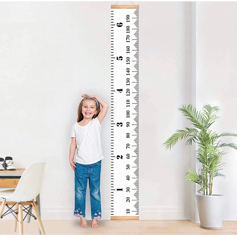 Baby Growth Chart Handing Ruler Wall Decor for Kids, Canvas Removable ...